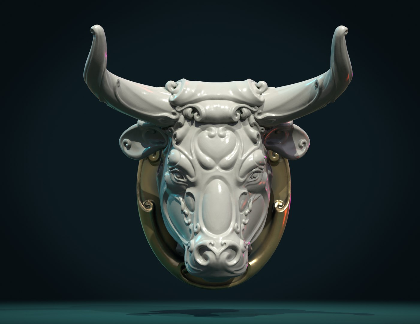 3D Bull Head - TurboSquid 1709238