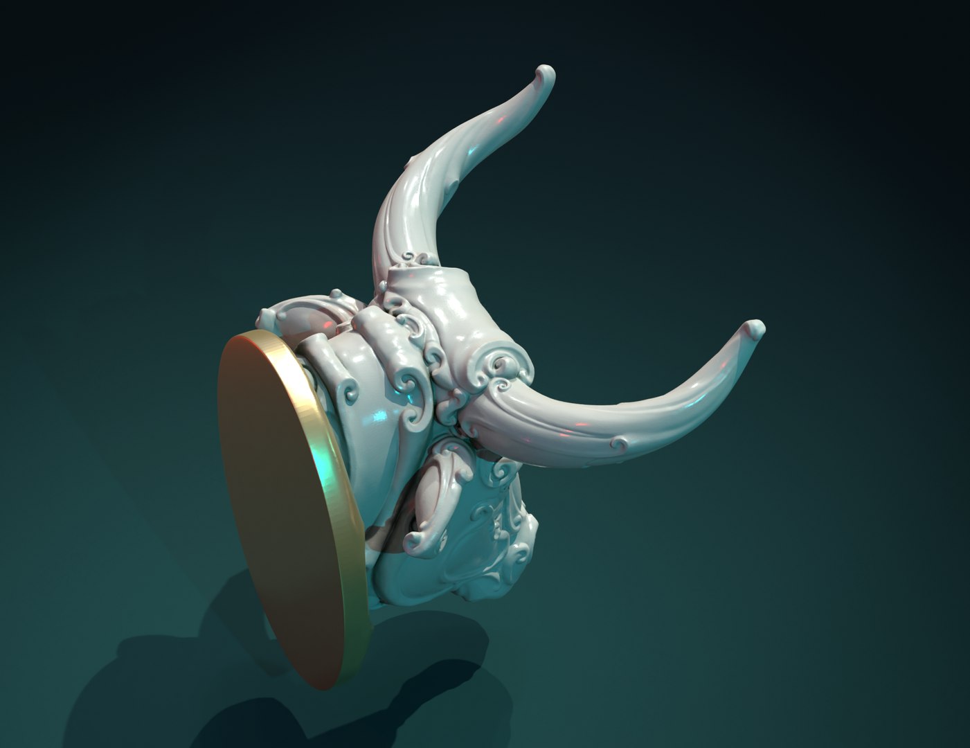 3D Bull Head - TurboSquid 1709238