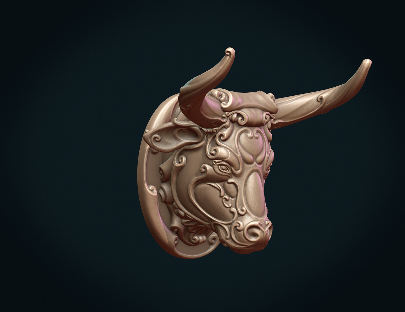 3D Bull Head - TurboSquid 1709238
