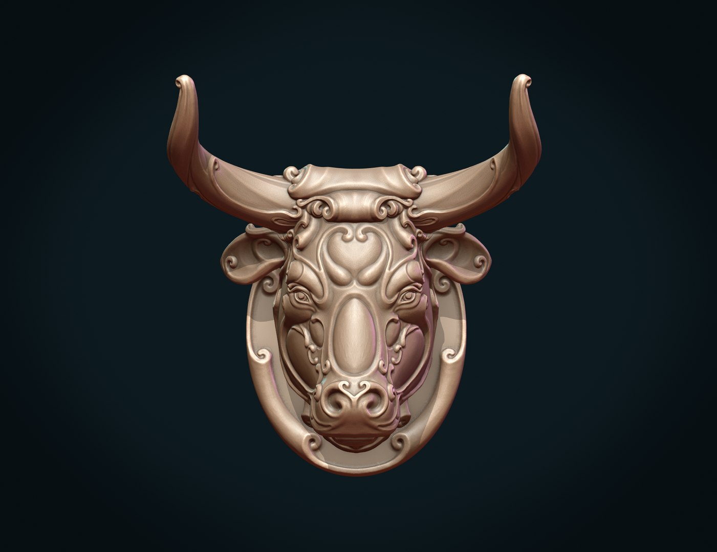 3D Bull Head - TurboSquid 1709238