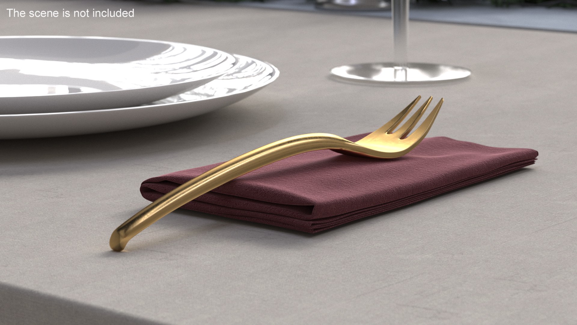 3D Fish Fork Gold - TurboSquid 2183502