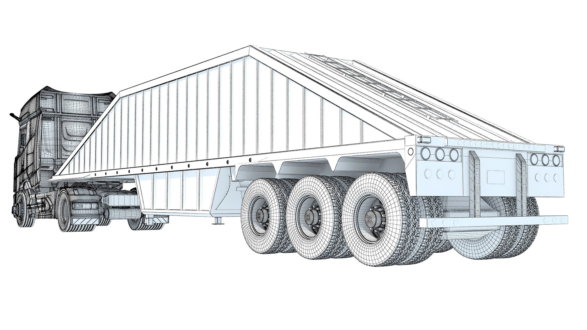 3D Bottom Dump Truck Model - TurboSquid 2161799