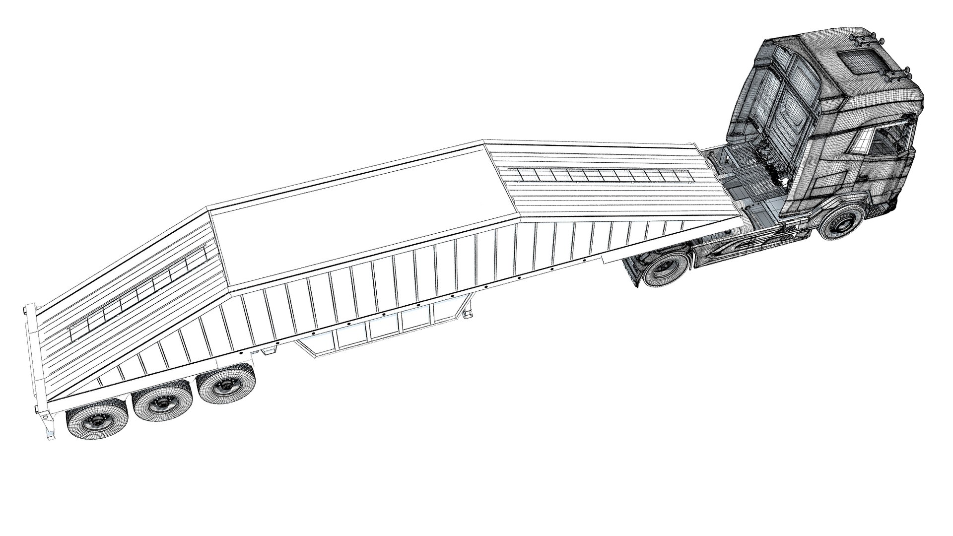 3D Bottom Dump Truck Model - TurboSquid 2161799