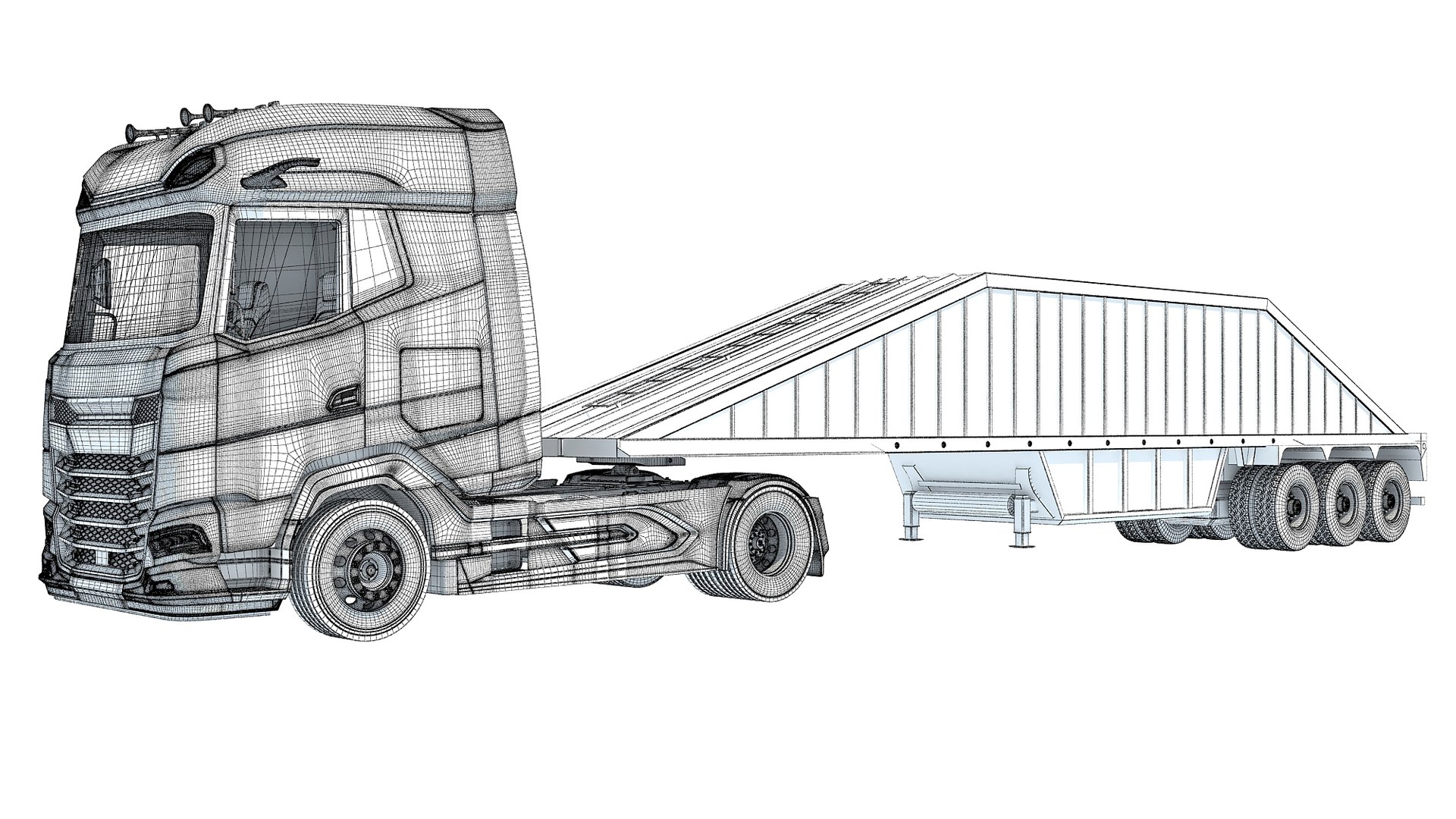 3D Bottom Dump Truck Model - TurboSquid 2161799