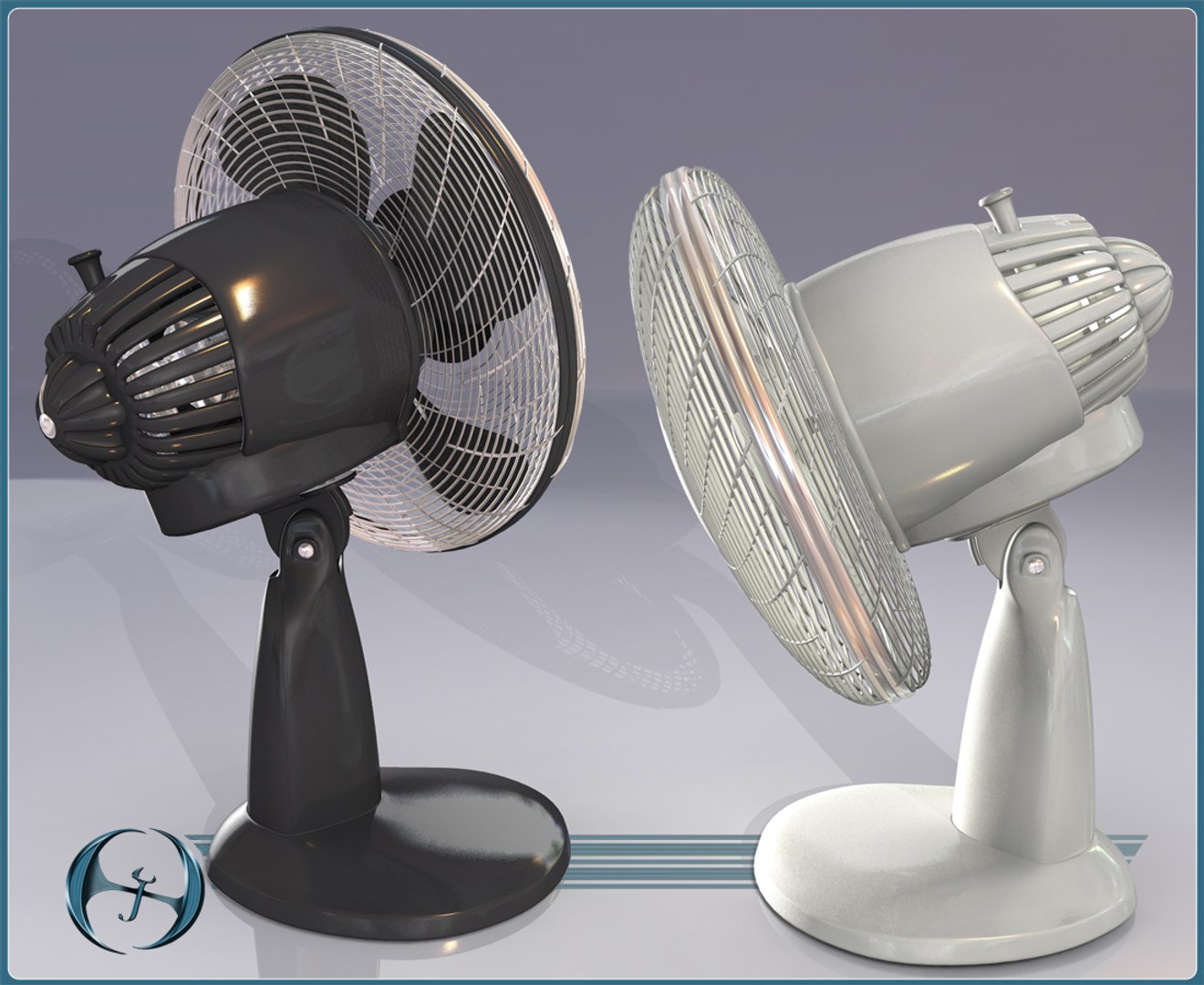 Table Fan Animation 3d Model