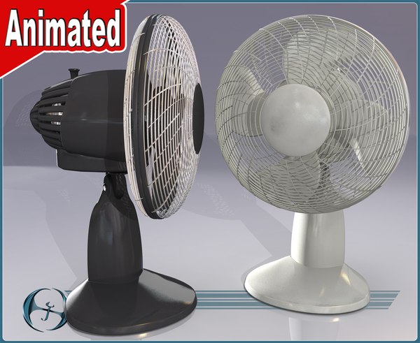 table fan animation 3d model