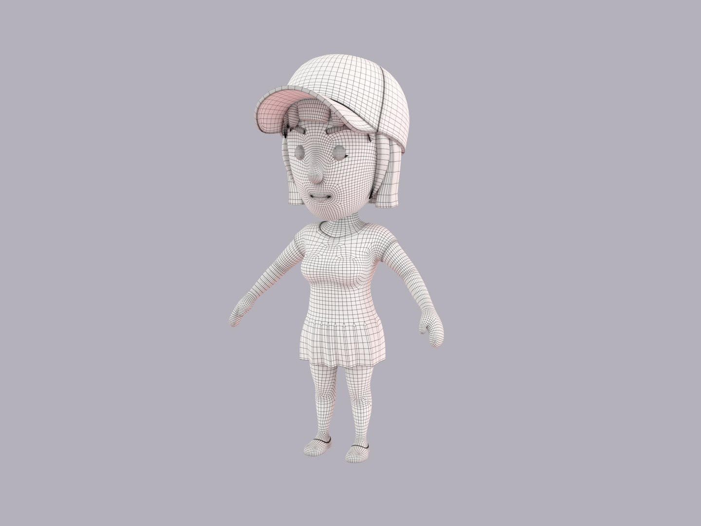 3D Cartoon Female Character Rigged 102 Model - TurboSquid 2383470