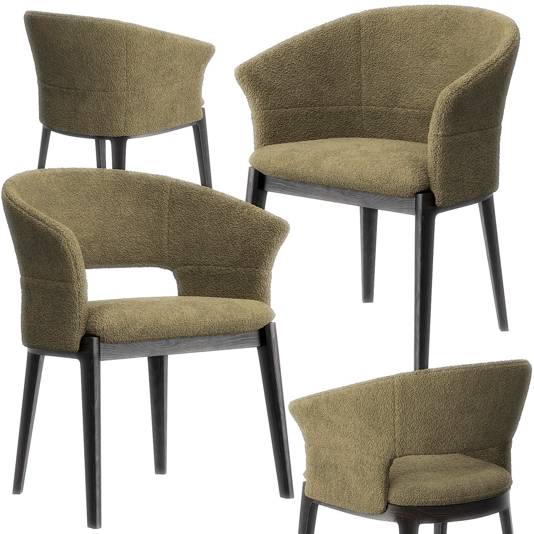 Devon Armchairs Molteni Chair 3D - TurboSquid 1616703
