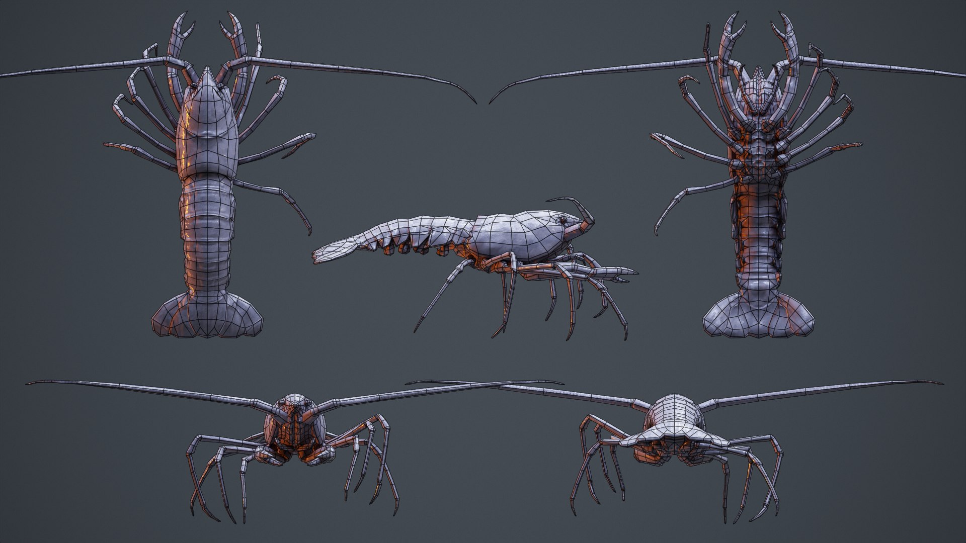 Lobster - PBR Game Ready Model - TurboSquid 1892481