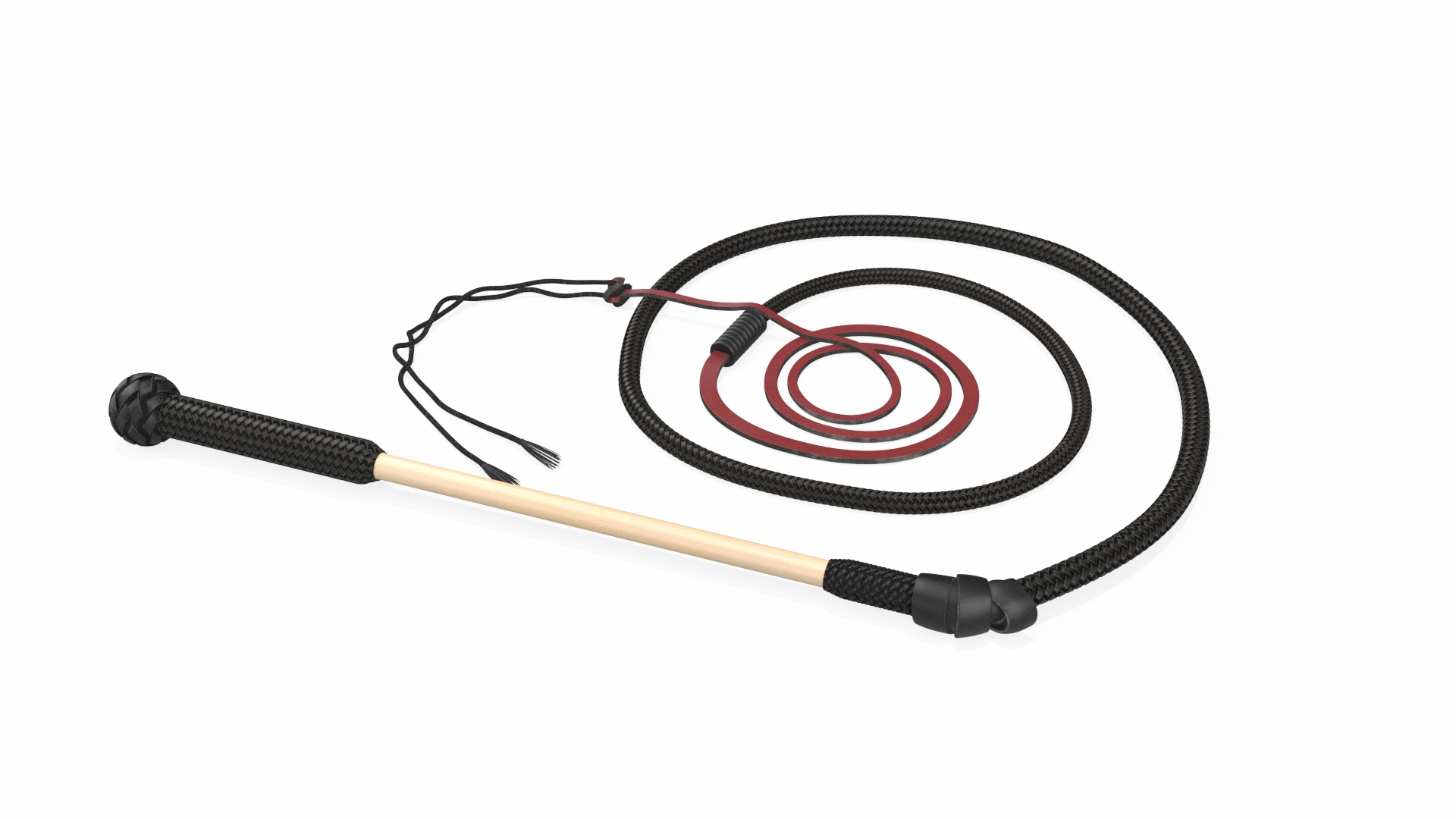 Historical Leather Whip Coiled Black Model - TurboSquid 2211490