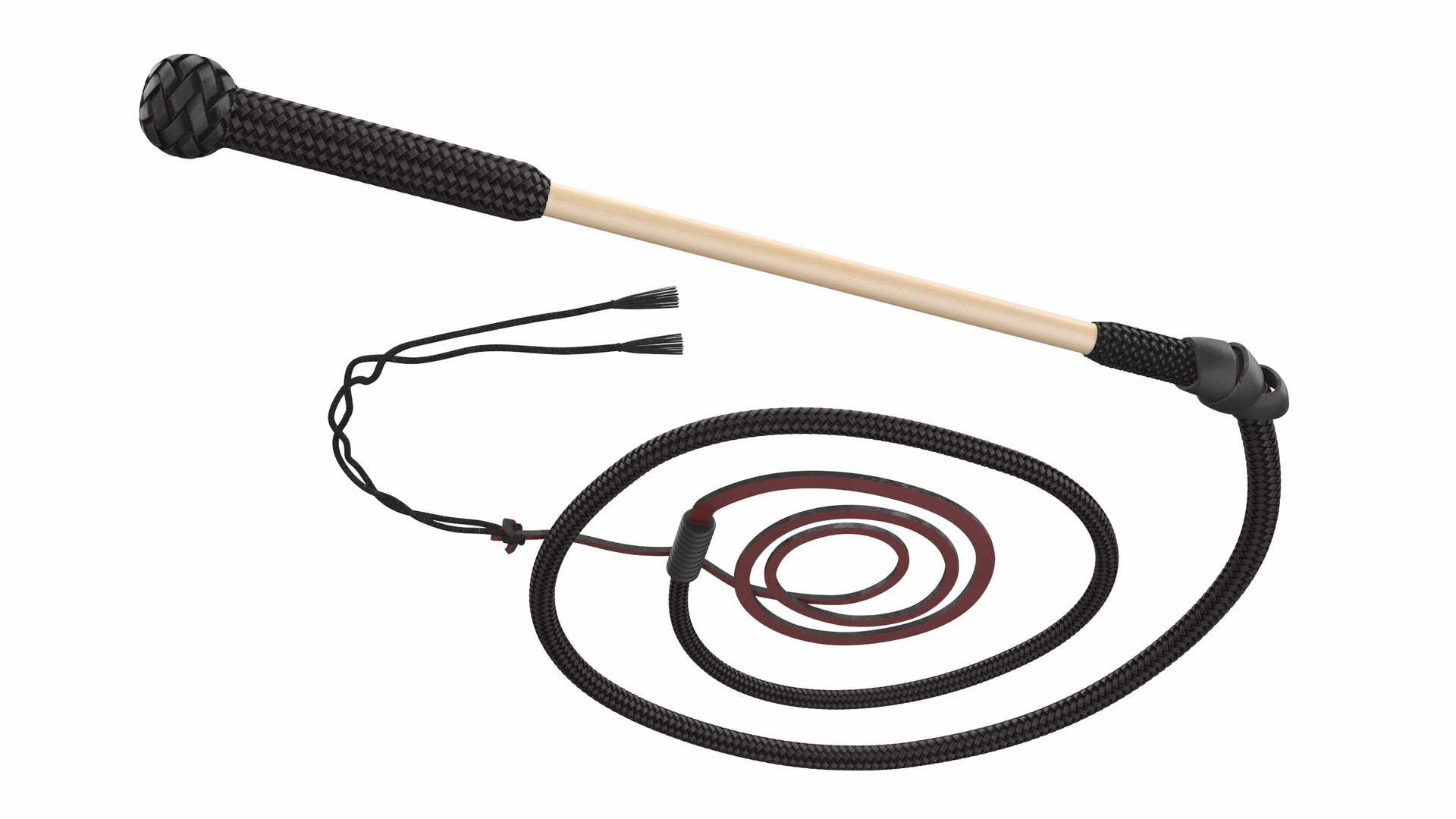 Historical Leather Whip Coiled Black Model - TurboSquid 2211490