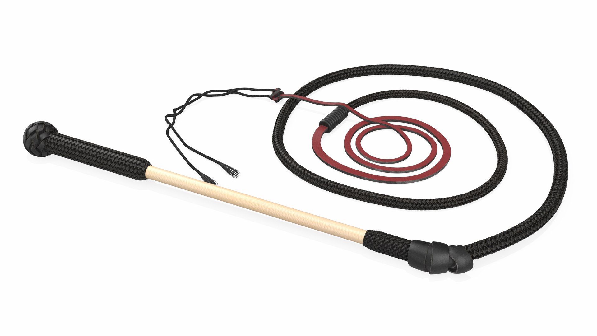 Historical Leather Whip Coiled Black Model - TurboSquid 2211490