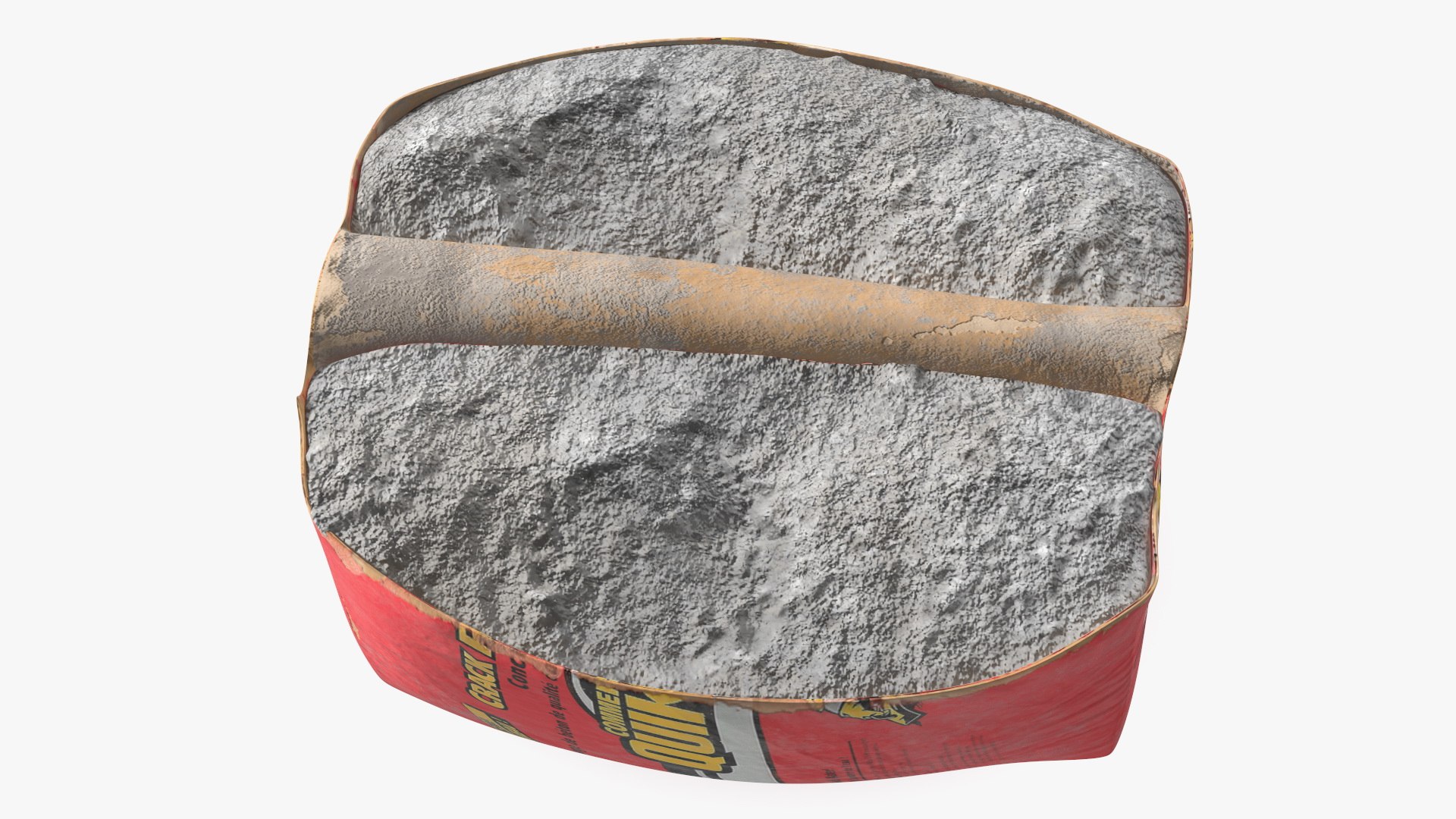 Torn Package Cement 50 Lb Red 3D - TurboSquid 2136812
