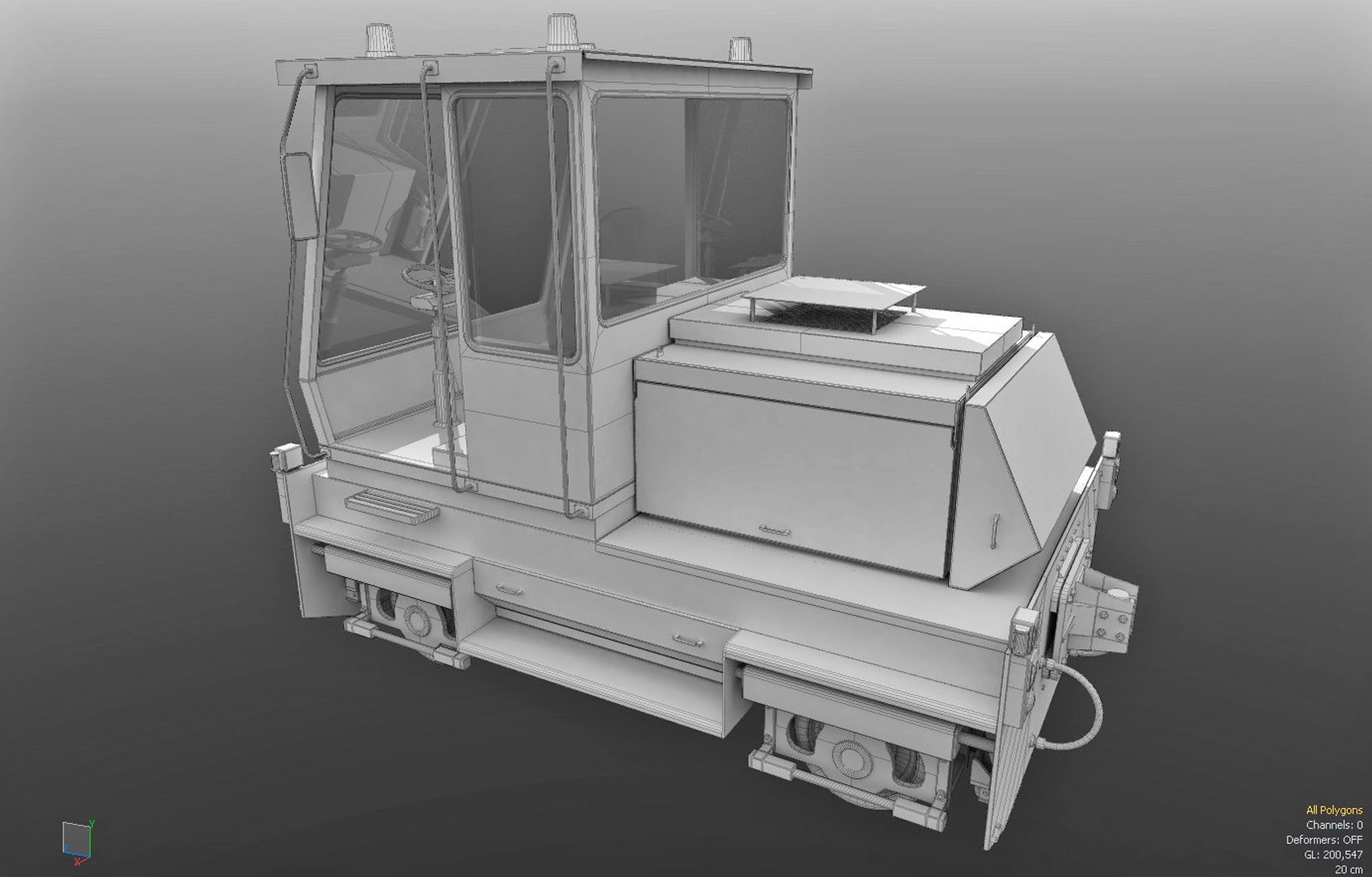 3d Model Translok Train Machine