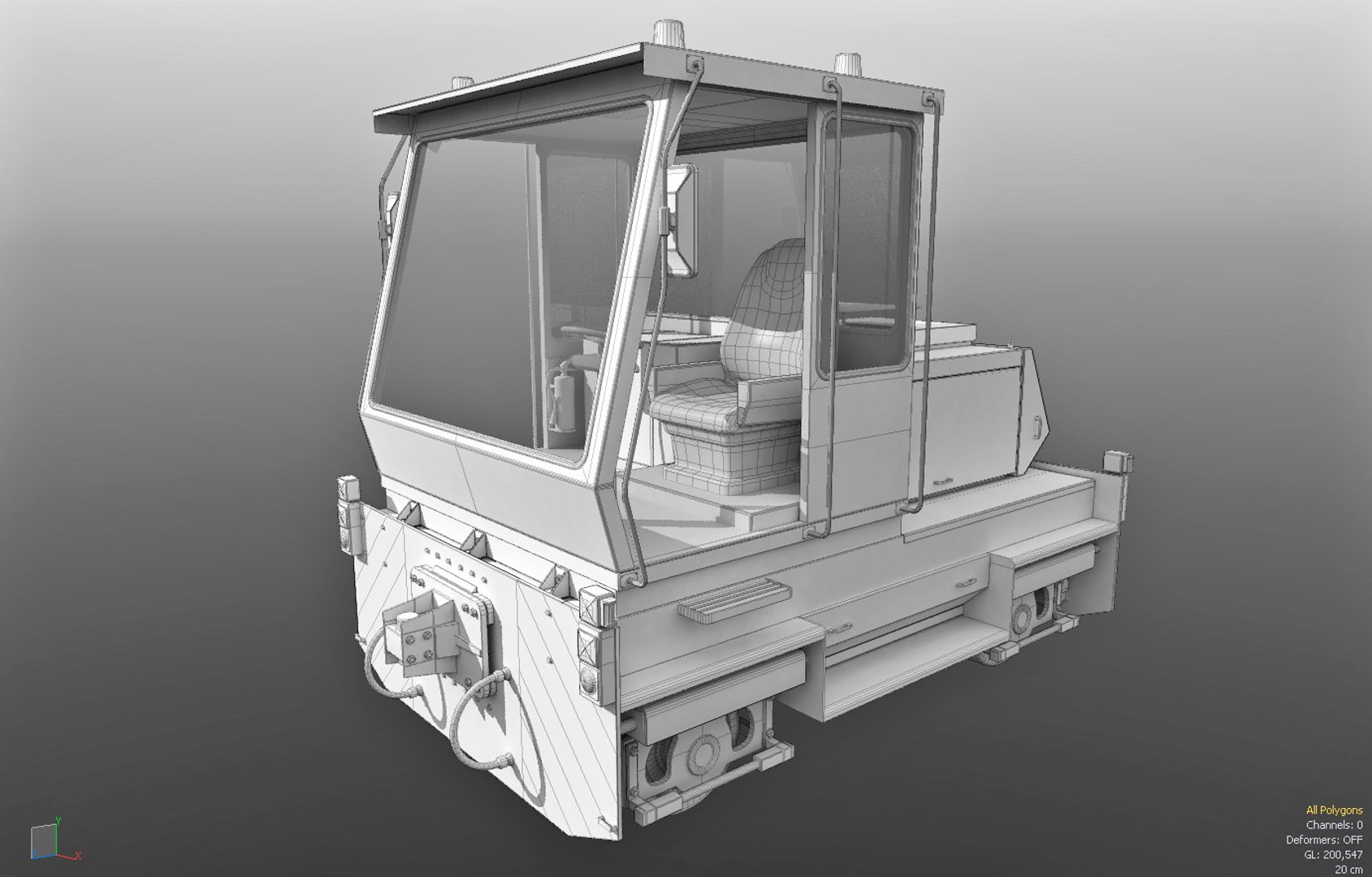 3d Model Translok Train Machine