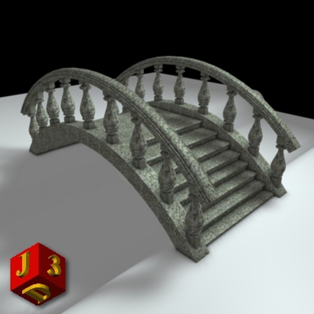 Classical Garden Bridge 3d 3ds