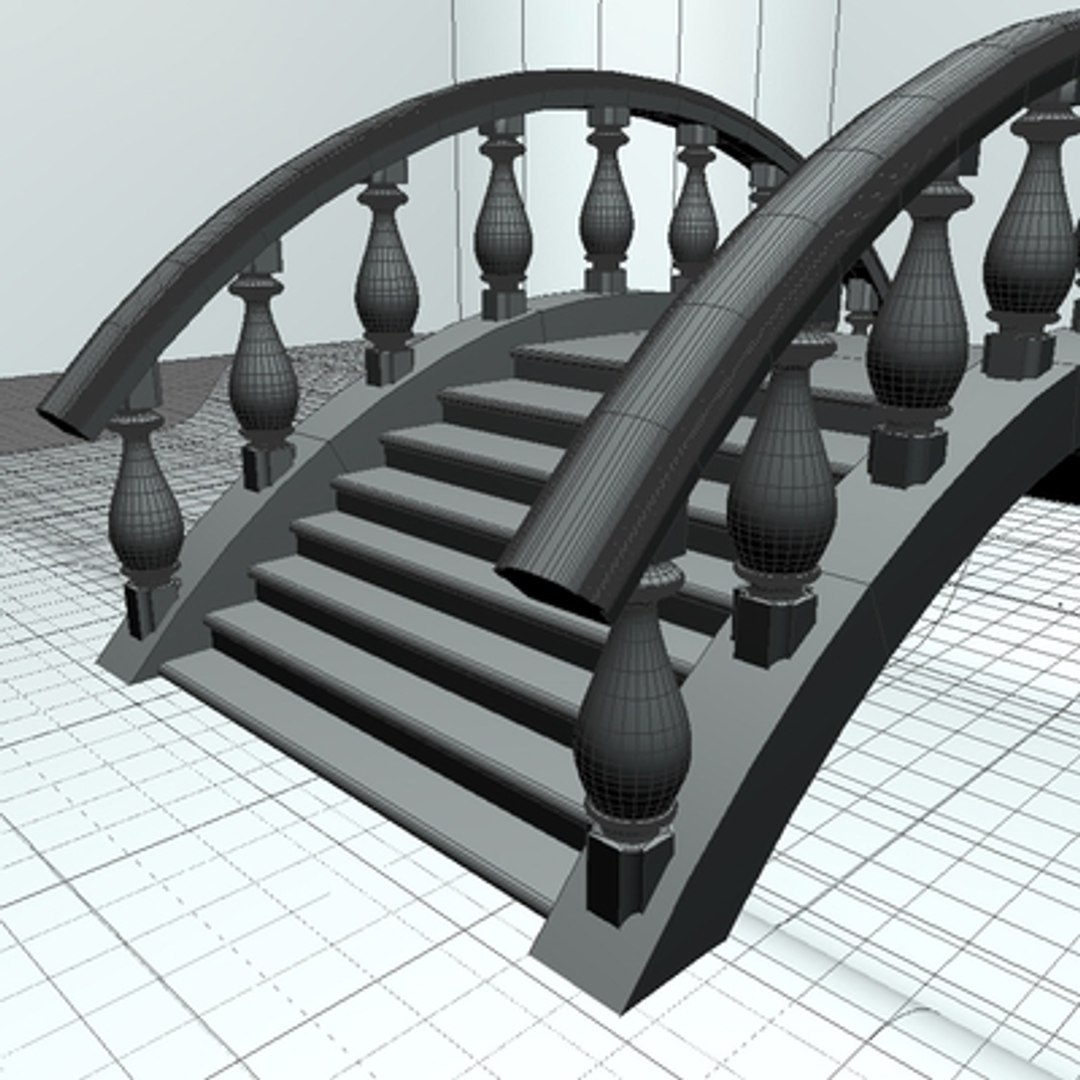 Classical Garden Bridge 3d 3ds