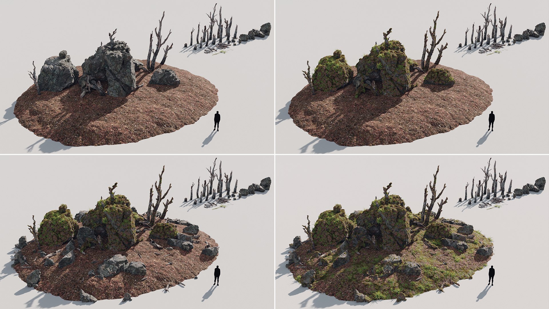 Moss Biome Ground Scatter - 3D AssetKit PBR 3D Model - TurboSquid 1882478