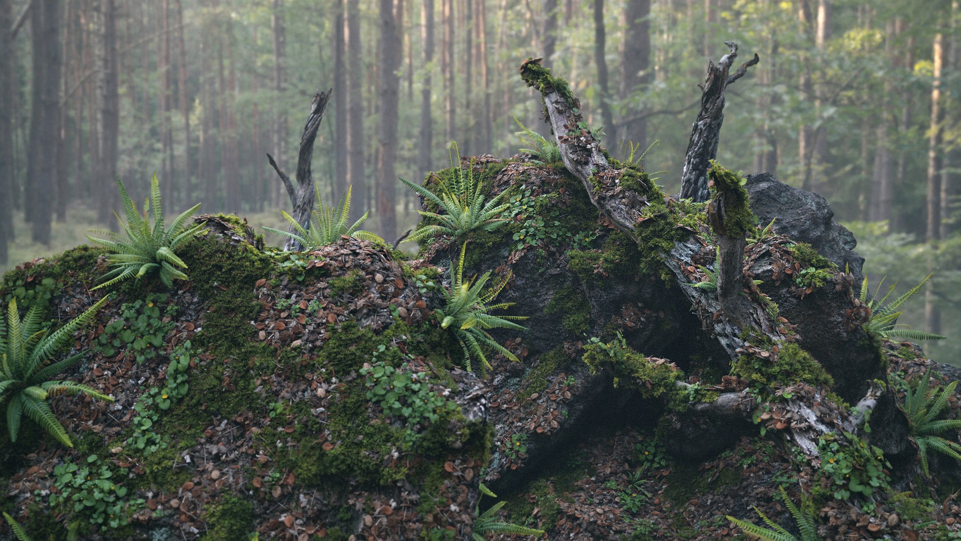 Moss Biome Ground Scatter - 3D AssetKit PBR 3D Model - TurboSquid 1882478