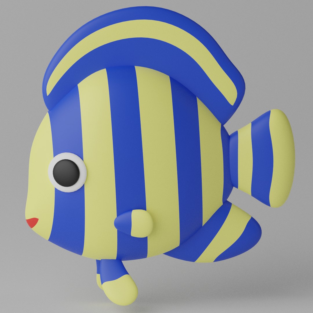 Cartoon Cute Fish Model - TurboSquid 2333074