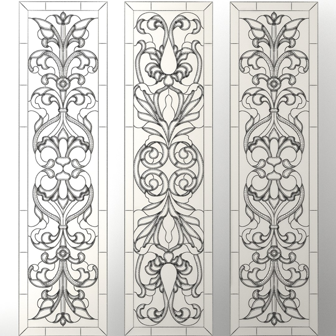 3d Stained-glass Frosted Glass Model