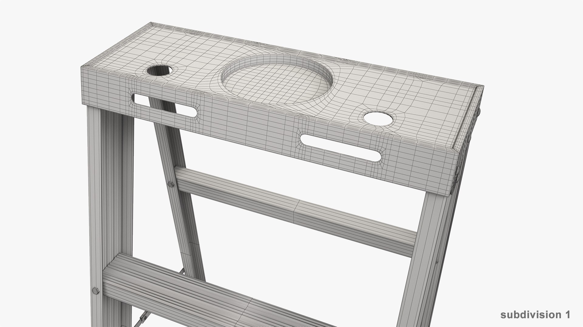 3D Metal Folding Ladder Model - TurboSquid 2337682