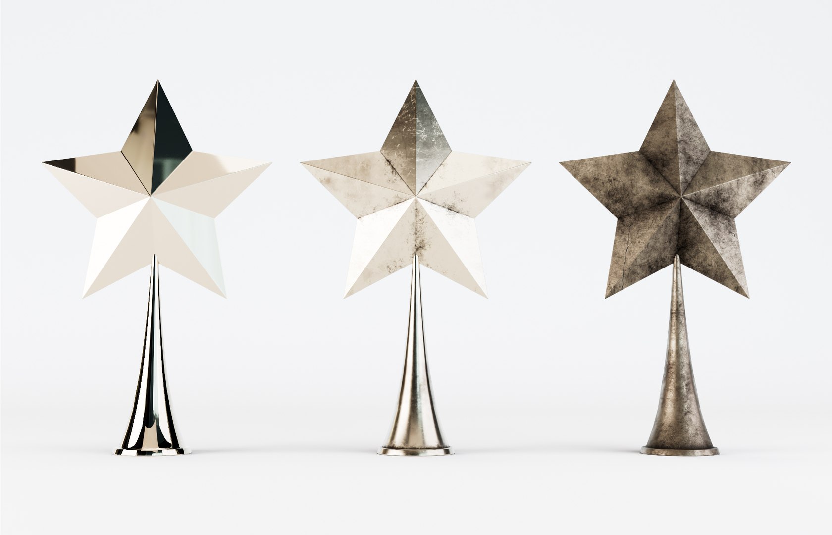 3D Christmas Star V2 With 2 Mesh 3 Skin And 3 Colors - TurboSquid 1823397