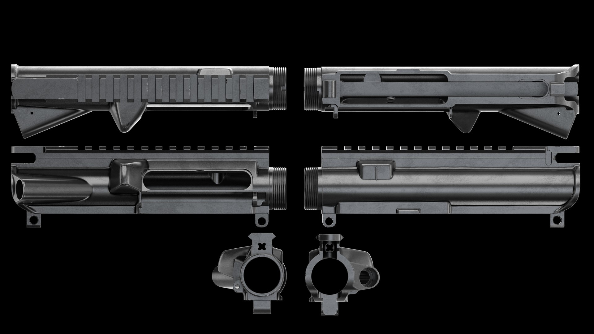 3D Model M4A1 - AR15 - Receiver Upper - HIGHPOLY - NATO 3D Model ...