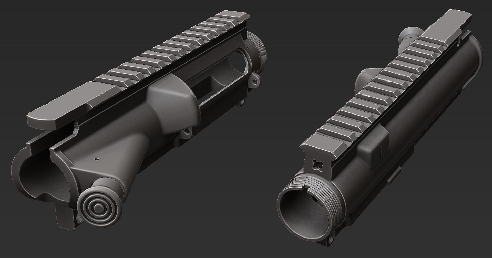 3D Model M4A1 - AR15 - Receiver Upper - HIGHPOLY - NATO 3D Model ...