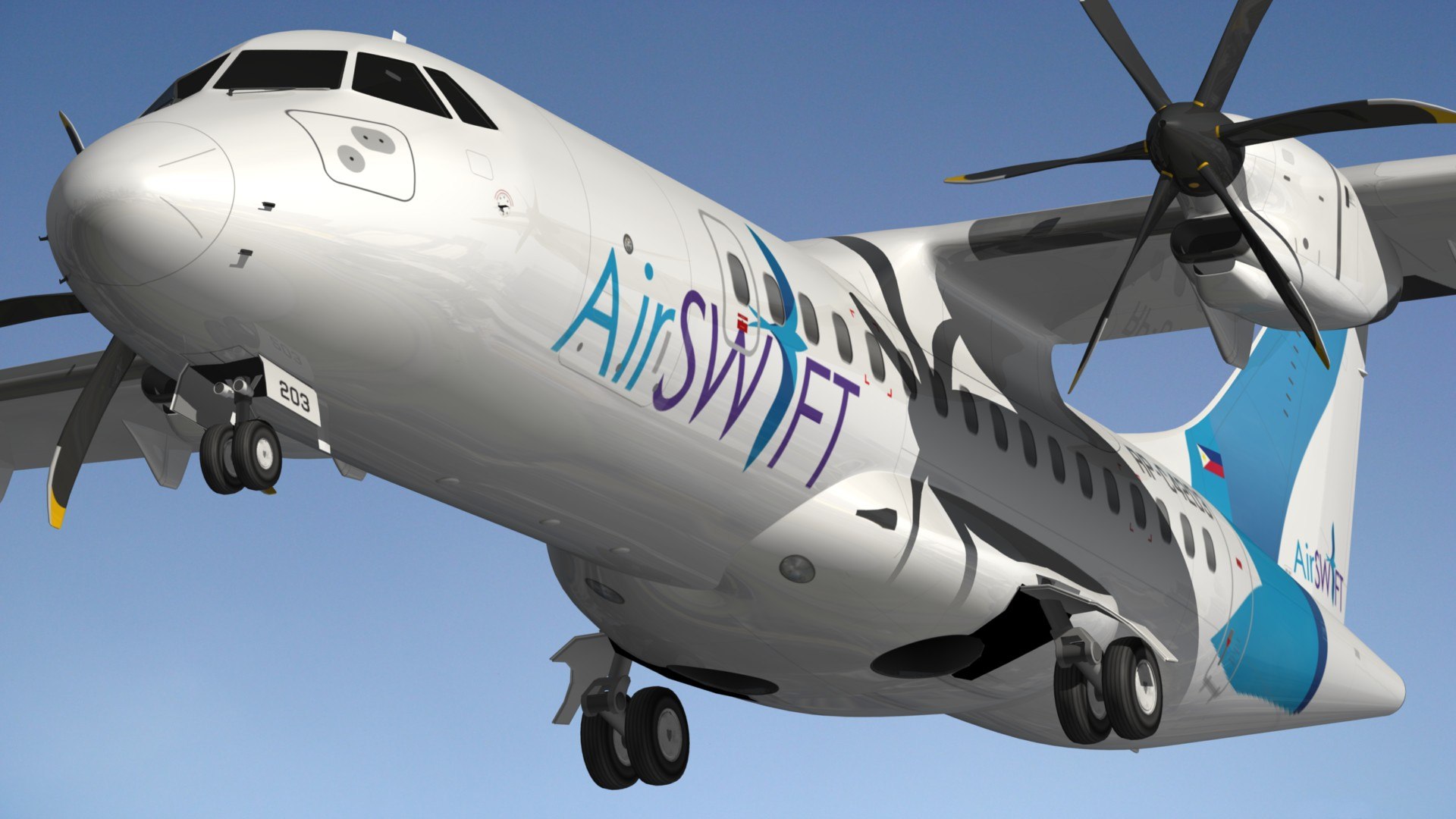 3D Atr 42 Airswift - TurboSquid 1686311