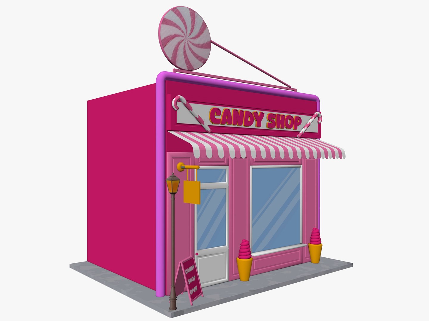 3D Cartoon Candy Shop - TurboSquid 2232334