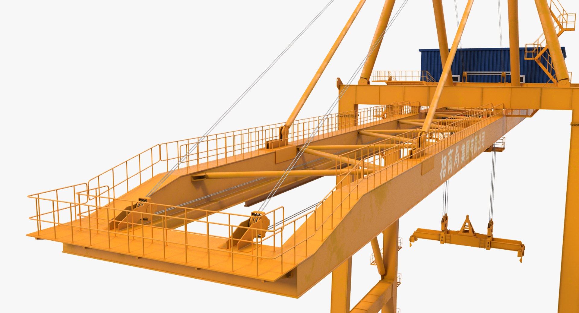 3d model container handling gantry crane