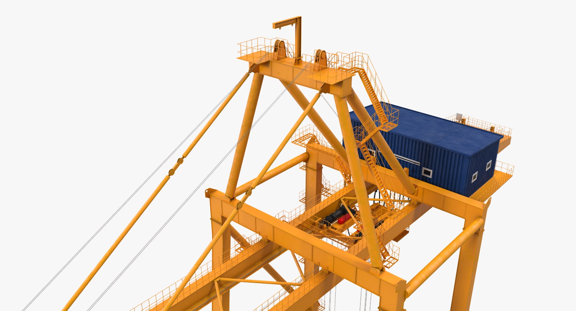 3d model container handling gantry crane