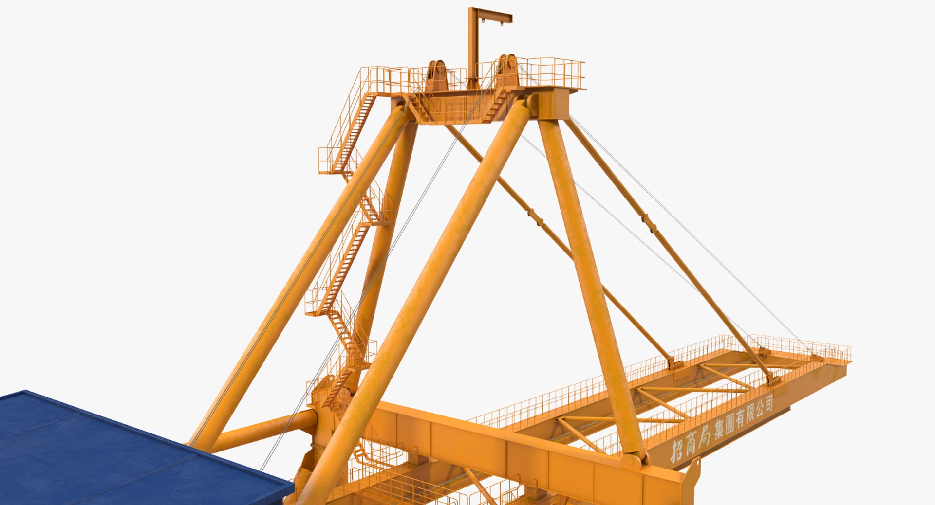 3d model container handling gantry crane