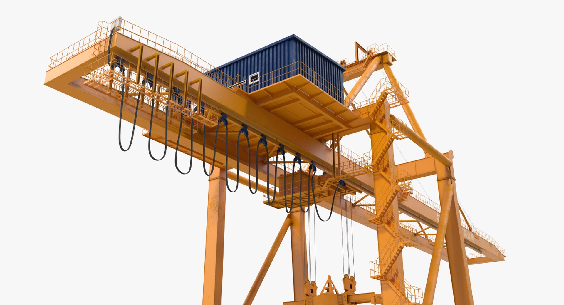 3d model container handling gantry crane