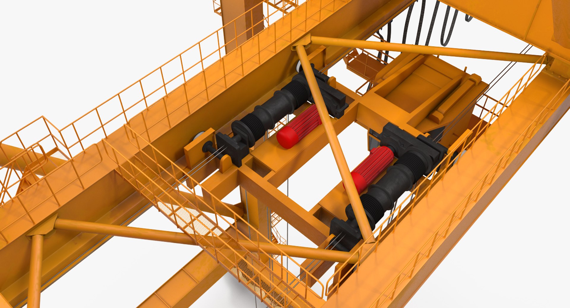 3d model container handling gantry crane