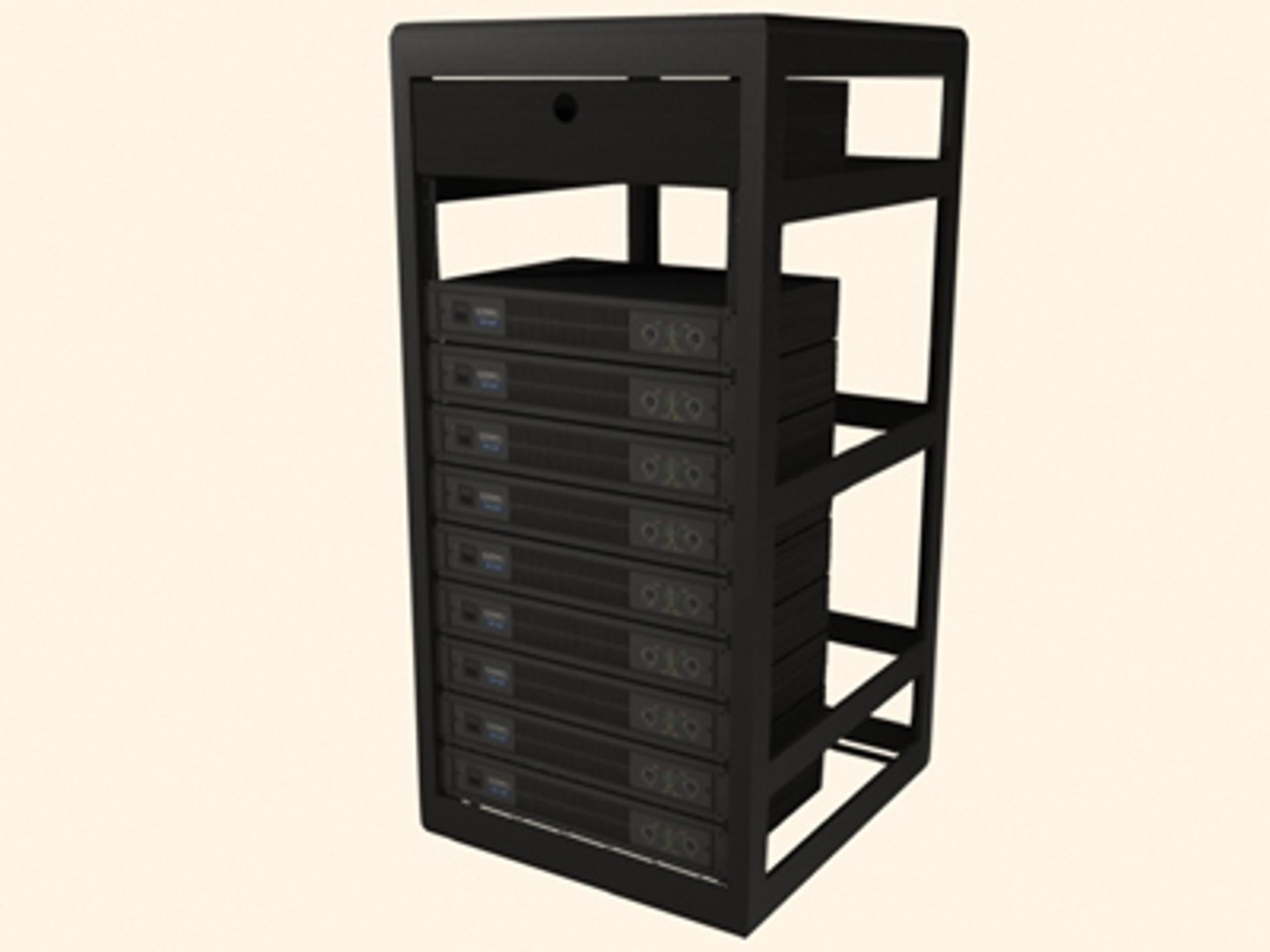 Qsc Power Rack 9 3d Model