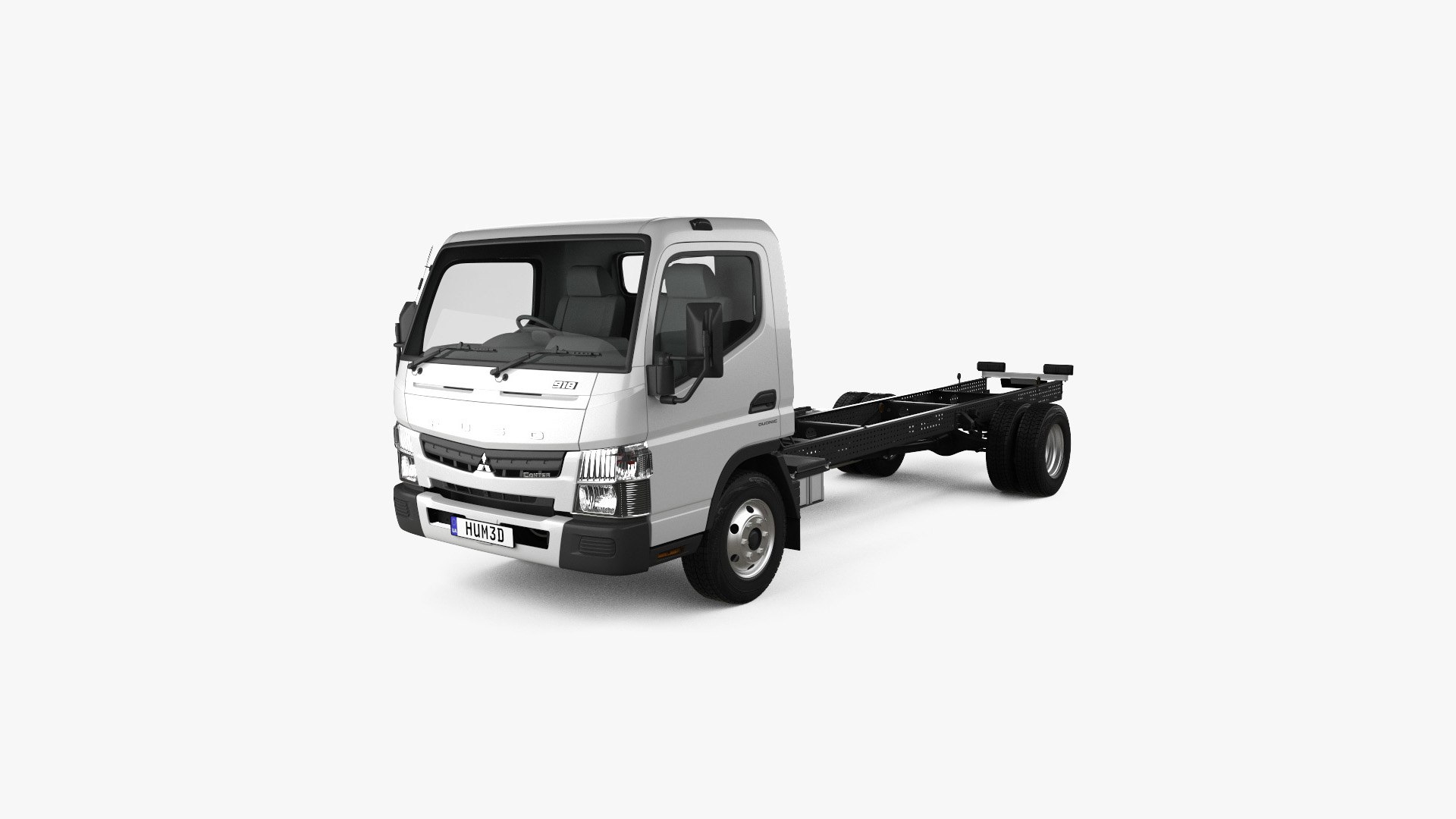 modelo 3d Mitsubishi Fuso Canter Wide Single Cab L3 Chassis Truck 2016 ...