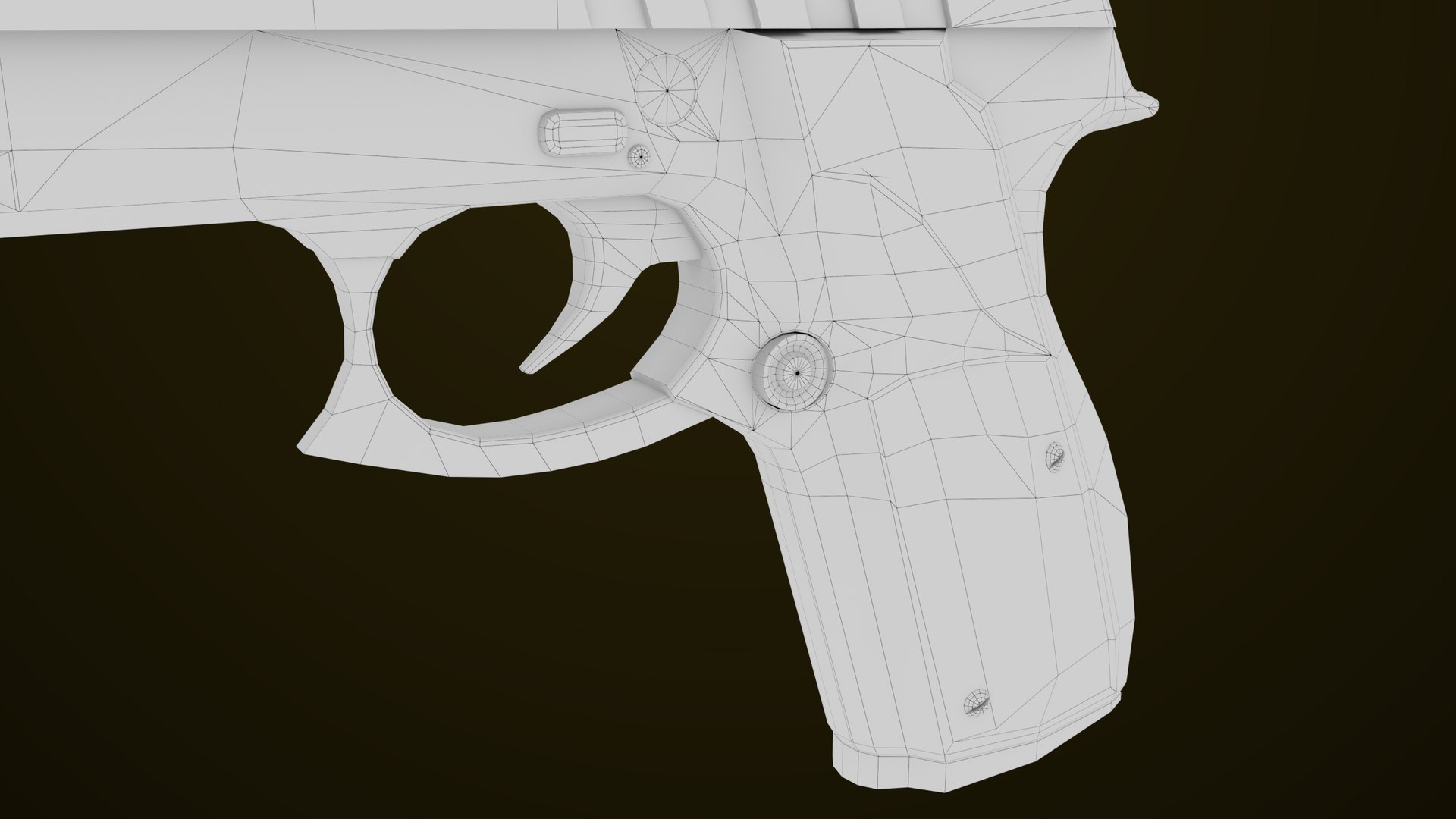 Golden Pistol 01 All PBR Unity UE Textures Included model - TurboSquid ...