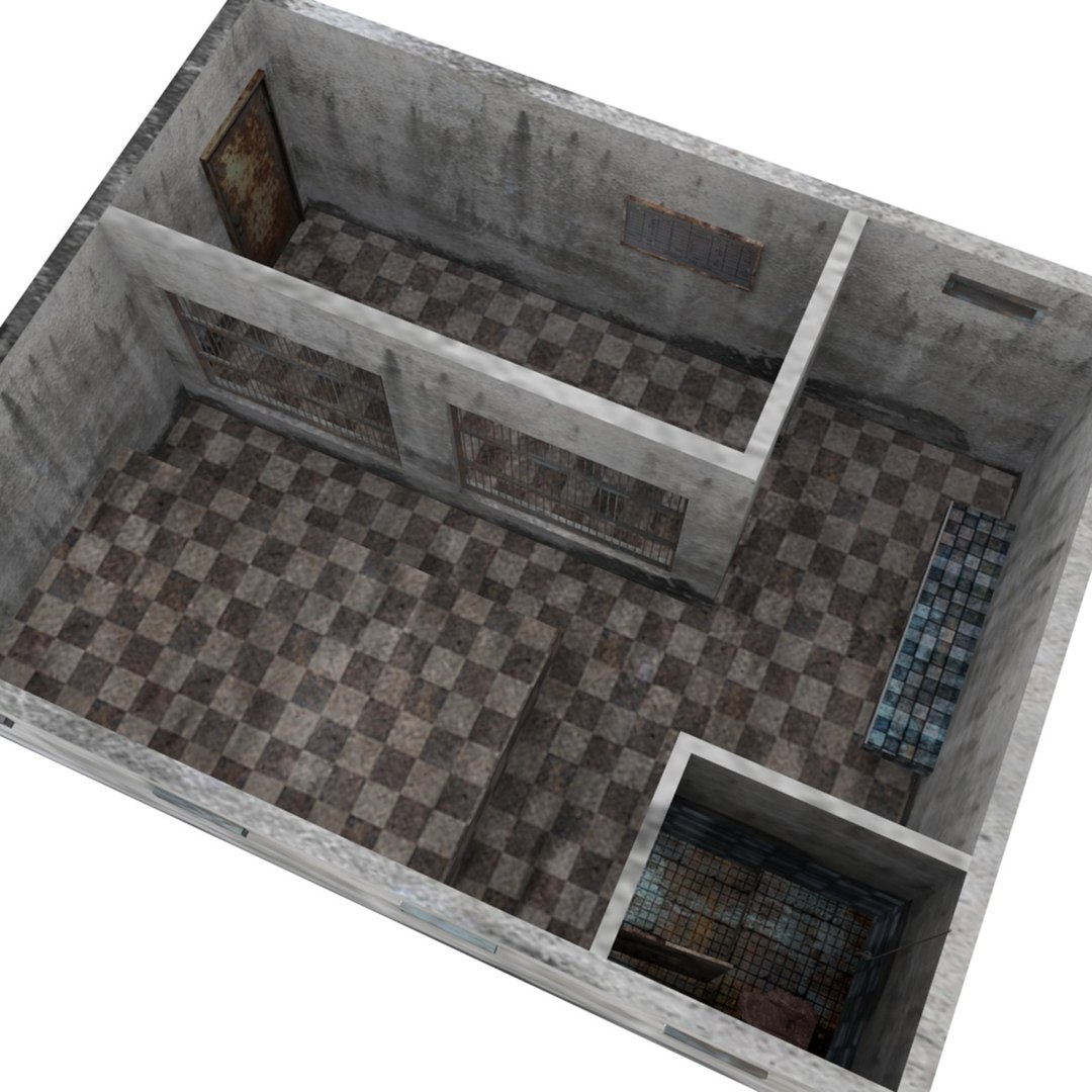 Detention Room Police Office Jail 3D Model - TurboSquid 2381062