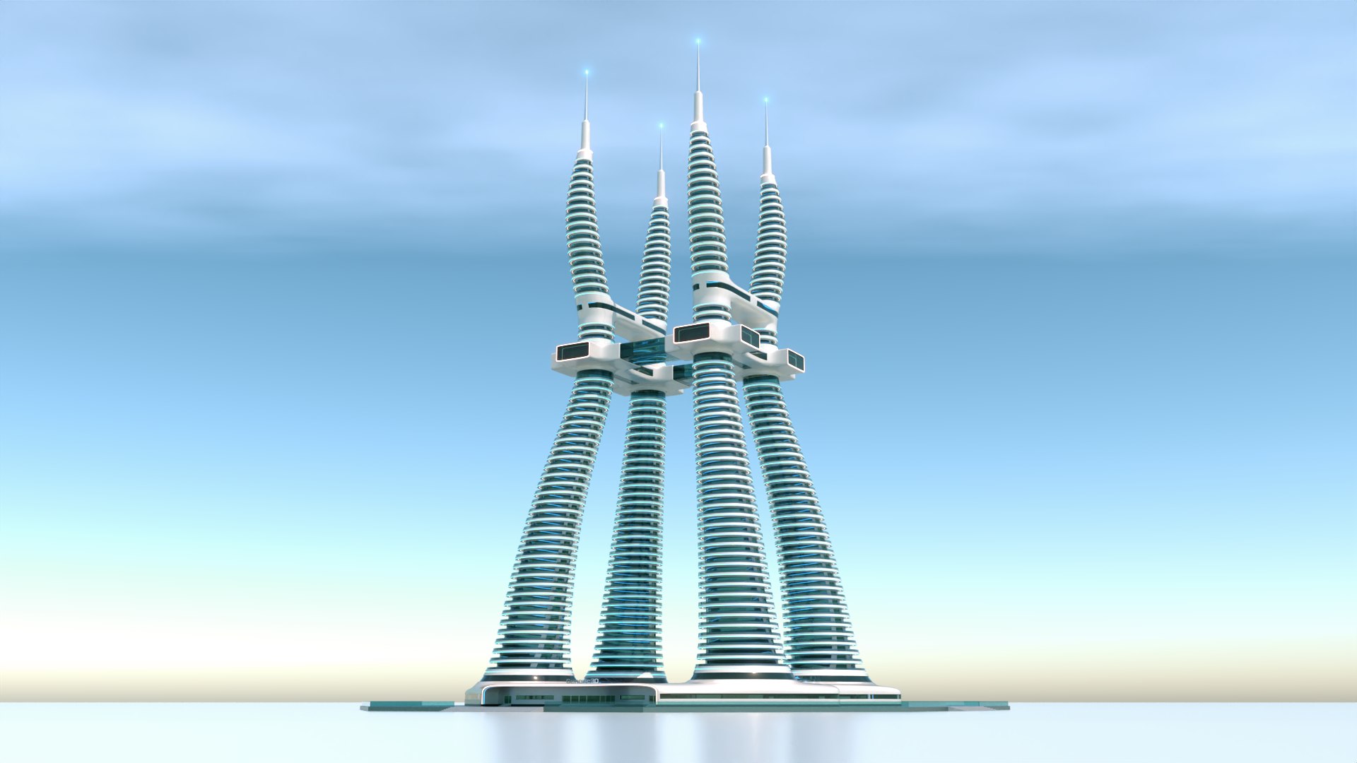 Futuristic Building Concept V1- 02 3D Model - TurboSquid 2072209