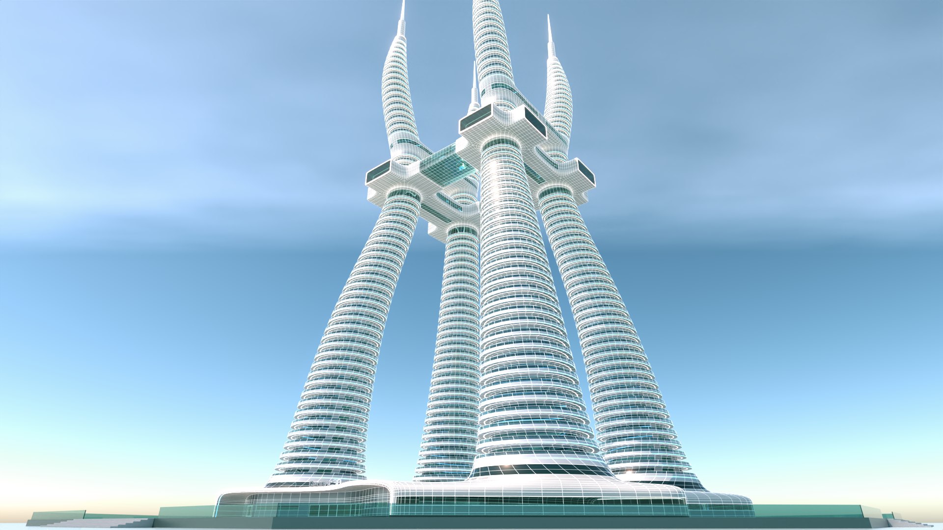 Futuristic Building Concept V1- 02 3D Model - TurboSquid 2072209