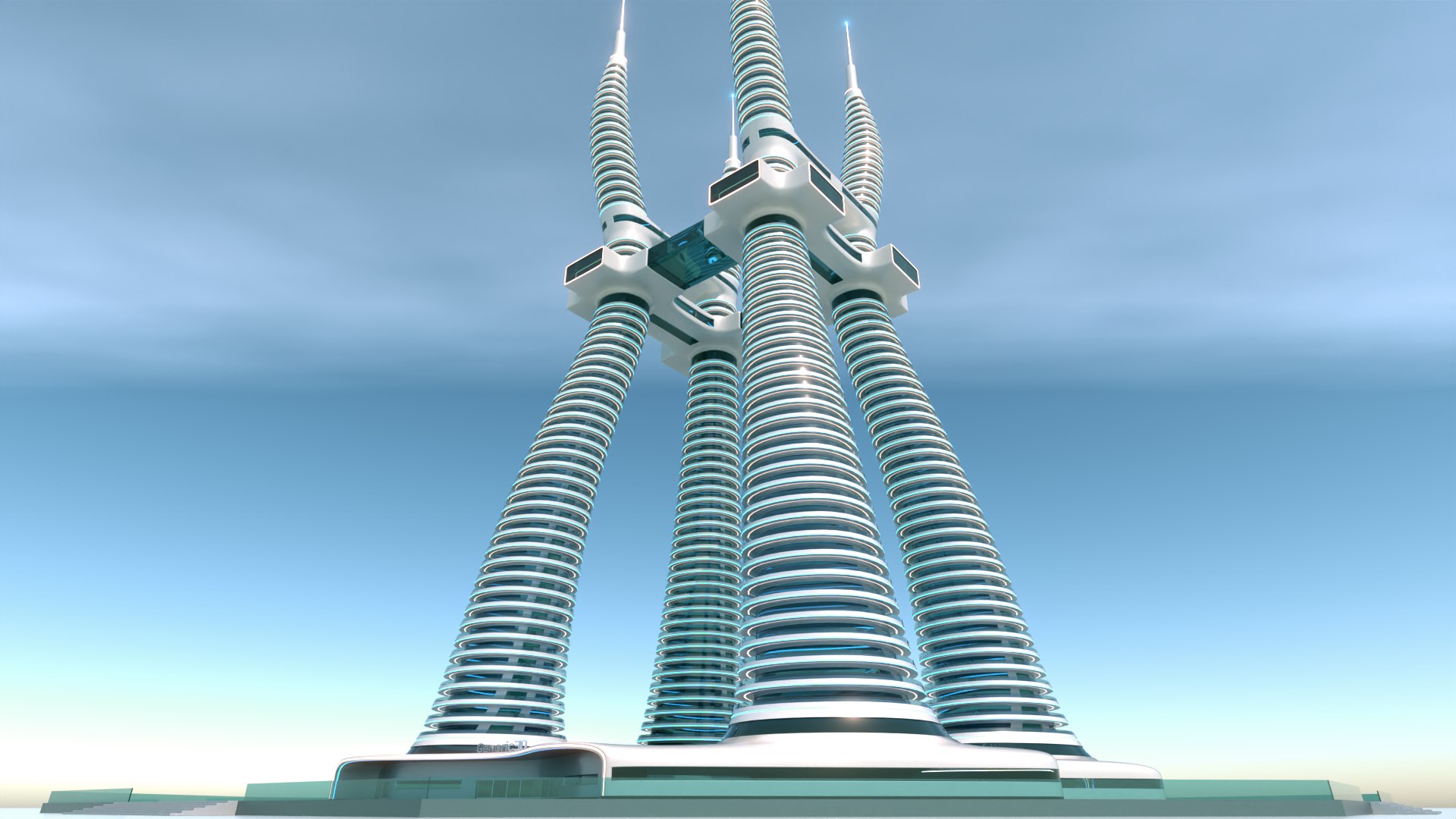 Futuristic Building Concept V1- 02 3D Model - TurboSquid 2072209