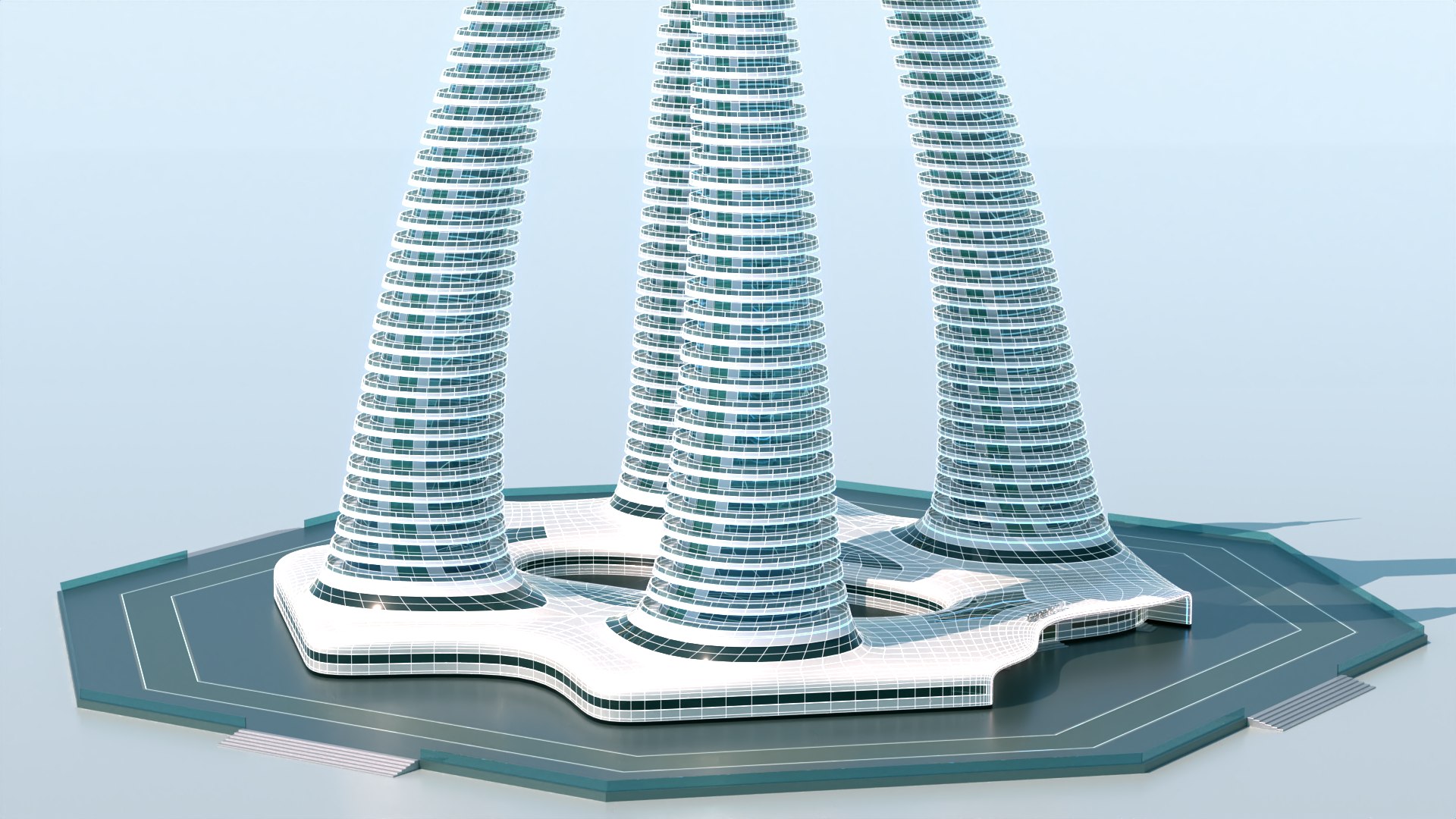 Futuristic Building Concept V1- 02 3D Model - TurboSquid 2072209