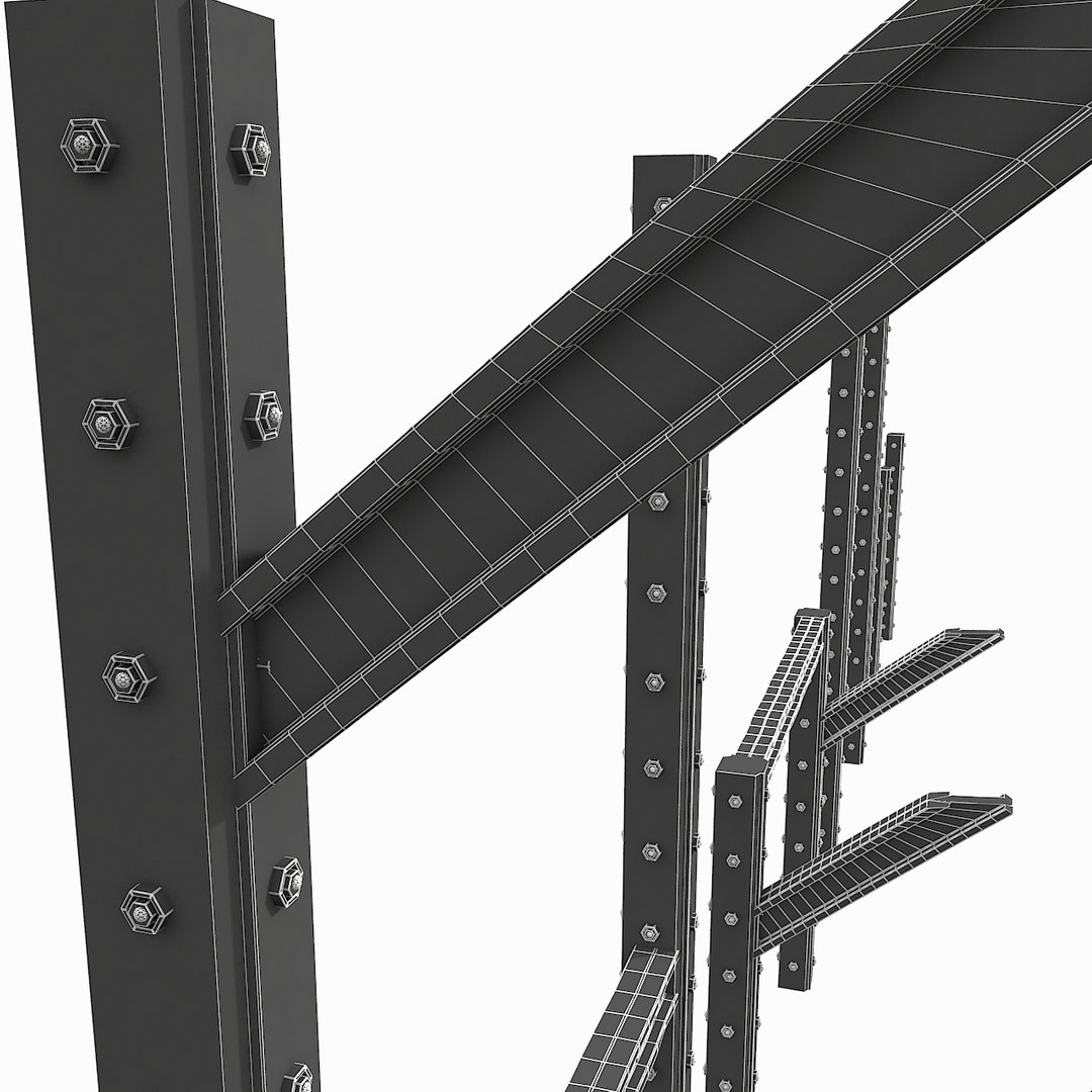 3d Metal Girder Model