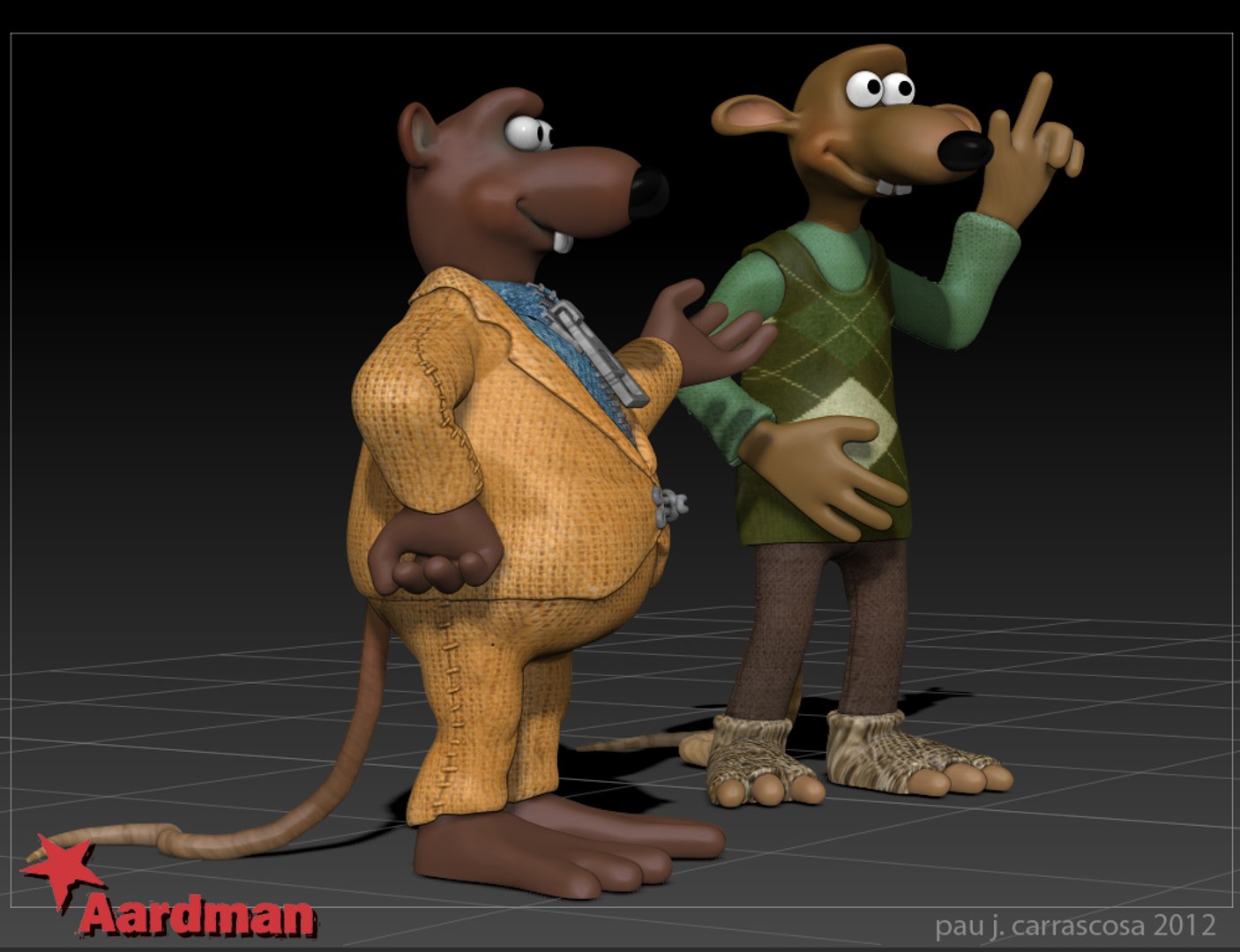 Characters Chicken Run 3d 3ds