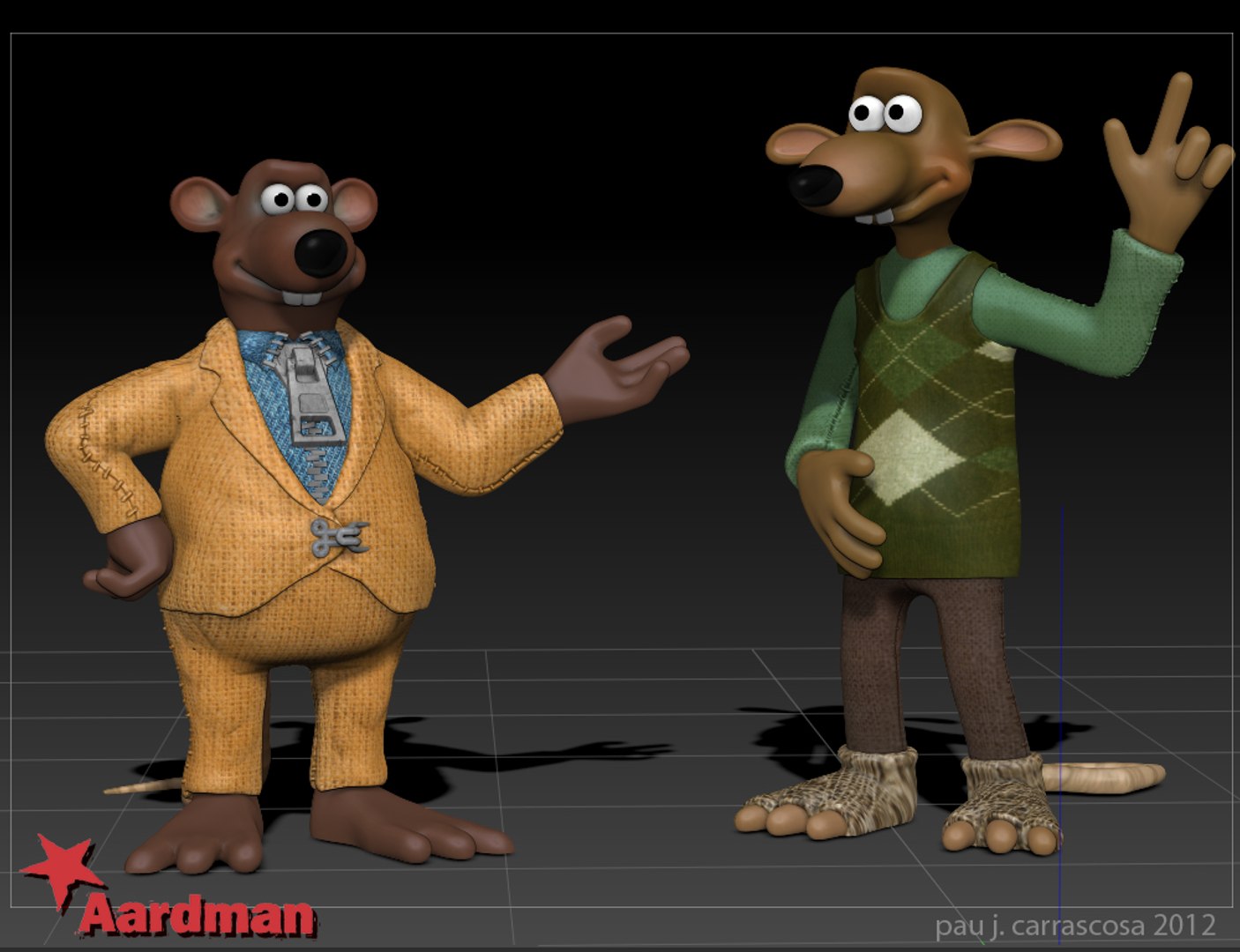 Characters Chicken Run 3d 3ds