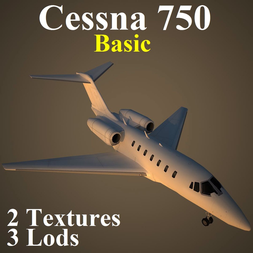 Cessna 750 Basic 3d Max