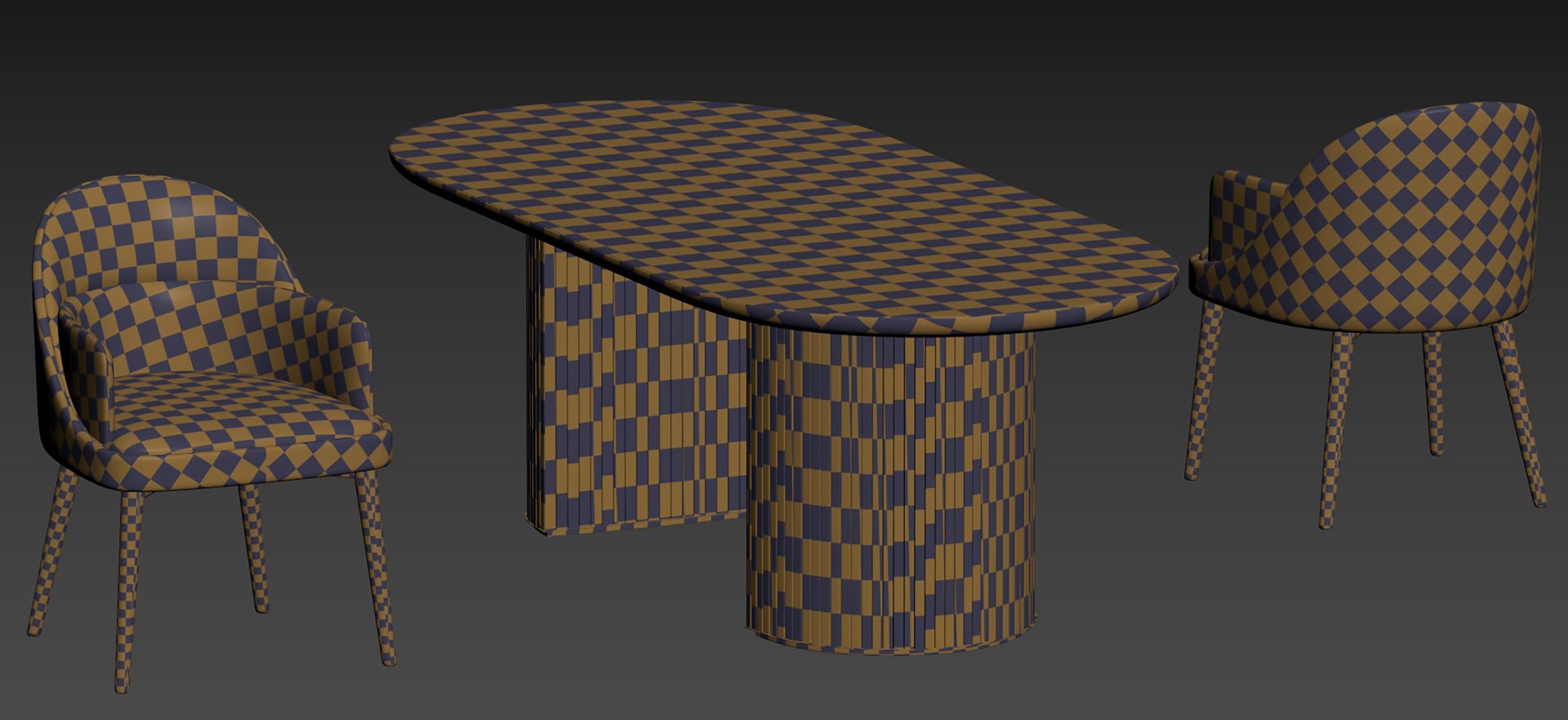 Dining Chair Set 3D Model - TurboSquid 2102326