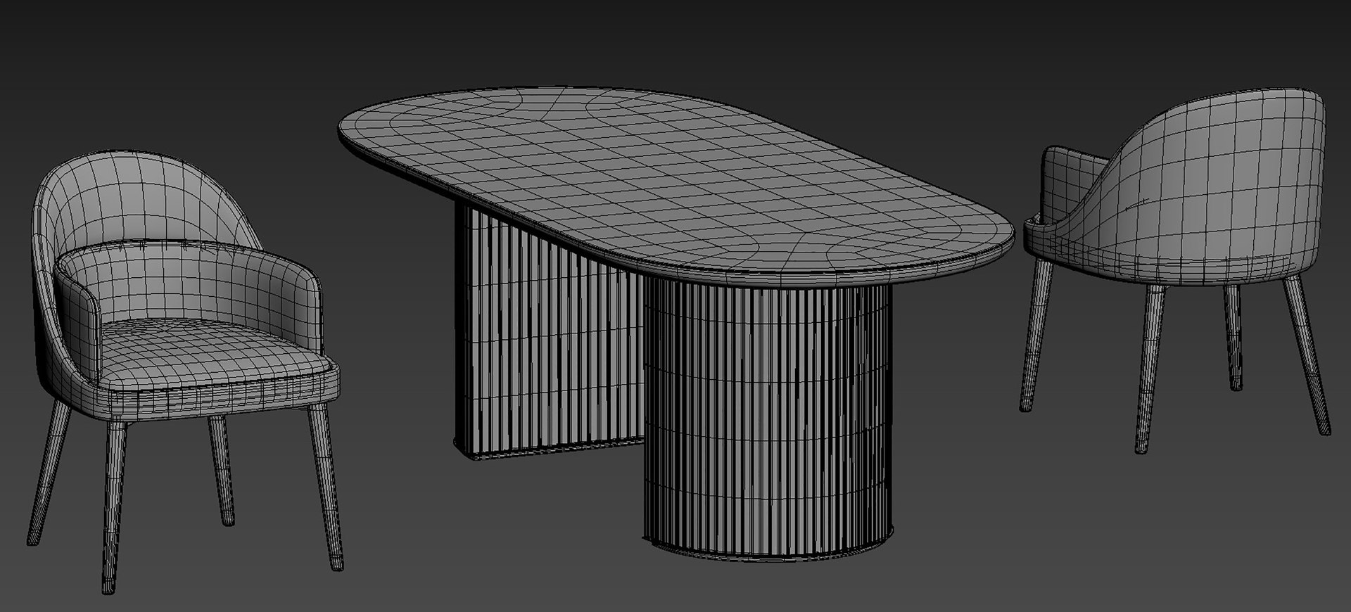 Dining Chair Set 3D Model - TurboSquid 2102326